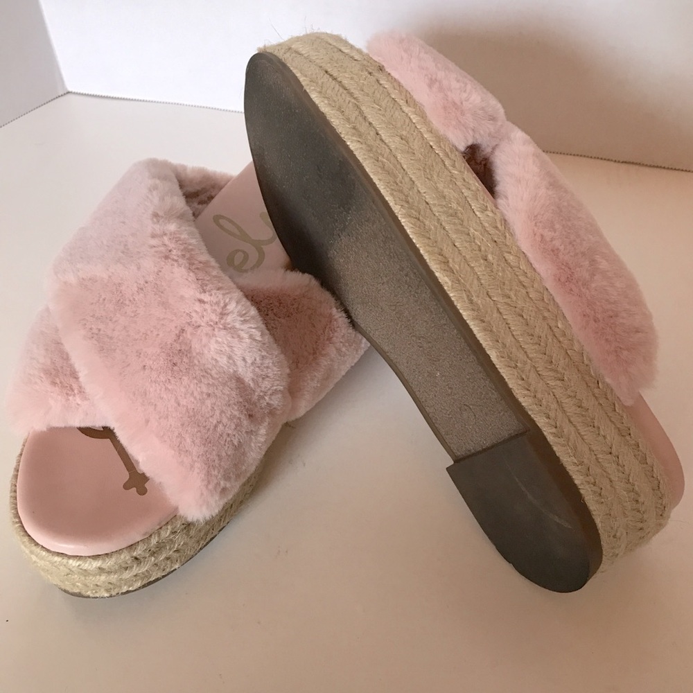 Sam Edelman Zia Pink Platform Slides Size 7 - Gem